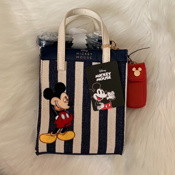 Disney | Bags | Disney X Mickey Mouse Striped Mini Tote Crossbody Bag ...